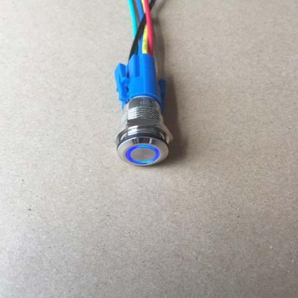 16mm waterproof led button blue - RobotDigg