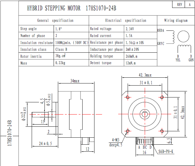 Nema 17 Stepper Motor Specs - Infoupdate.org Nema 17 Stepper Motor Specs - Infoupdate.org