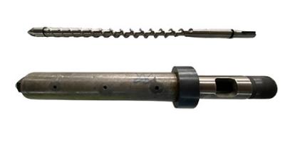 Injection molding machine screw, barrel, screw tip, check ring and ...